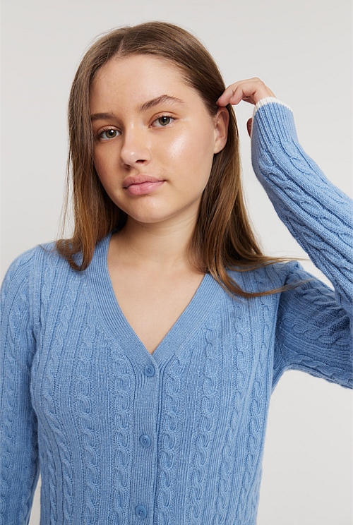 Teen Crop Cardigan - Knitwear | Country Road