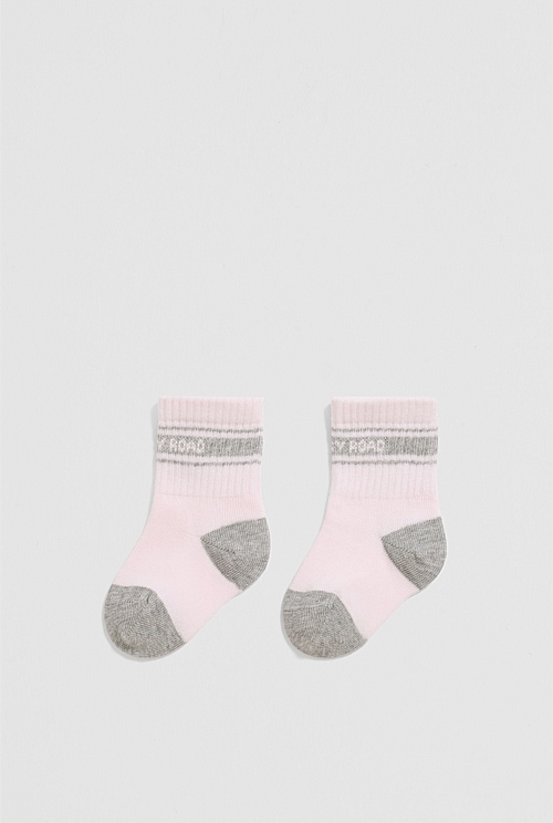 Mineral Pink CR Sport Crew Sock - Accessories | Country Road