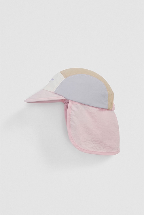 Mineral Pink Colour Block Sun Hat - Accessories | Country Road