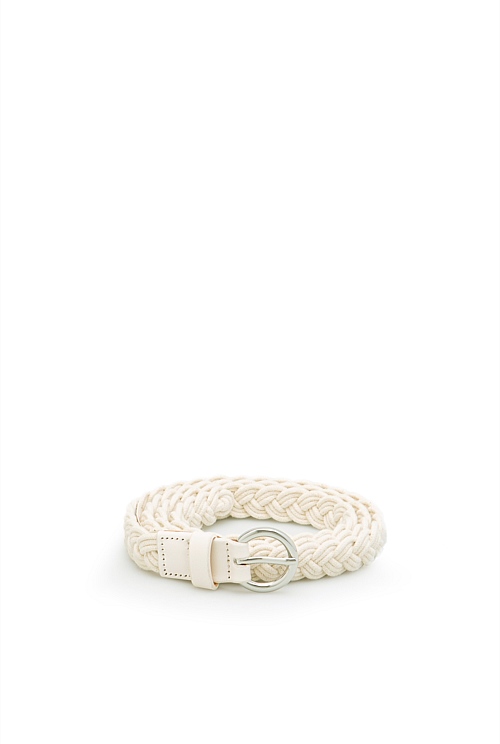 Cream Braided Rope Belt - Belts | Country Road
