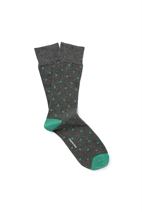 Alpine Green Spotted Socks - Socks | Country Road