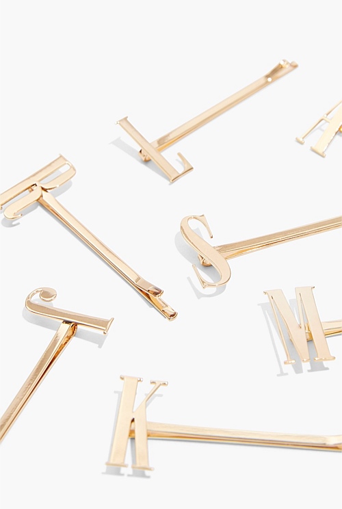 Gold Initial Hair Pin - Hair Accessories | Country Road