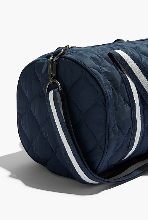 Navy Quilted Logo Overnight Bag - New Logo | Country Road
