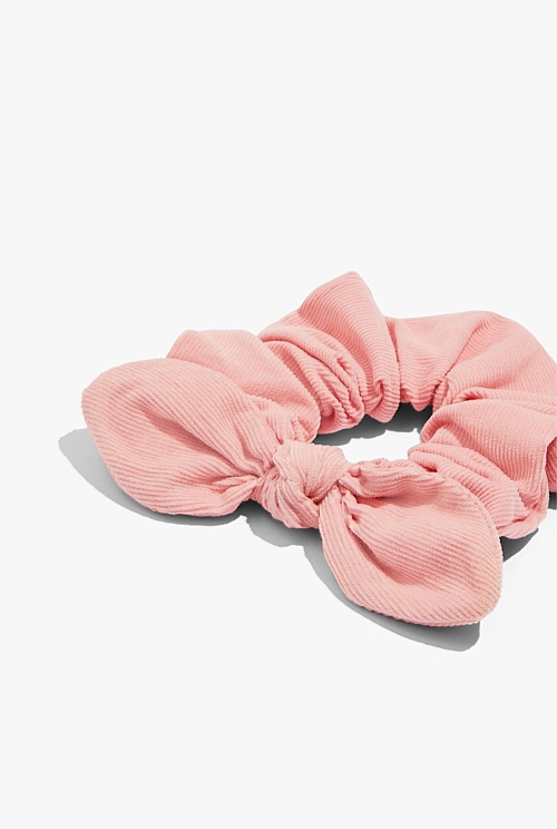 Dust Pink Bow Scrunchie - Accessories | Country Road