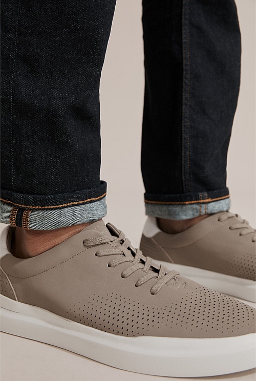 Light Grey Perforated Sneaker - Casual Shoes | Country Road