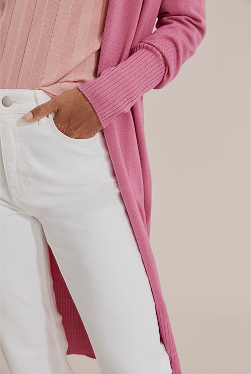 French Rose Verified Australian Merino Wool Cardigan - Knitwear ...
