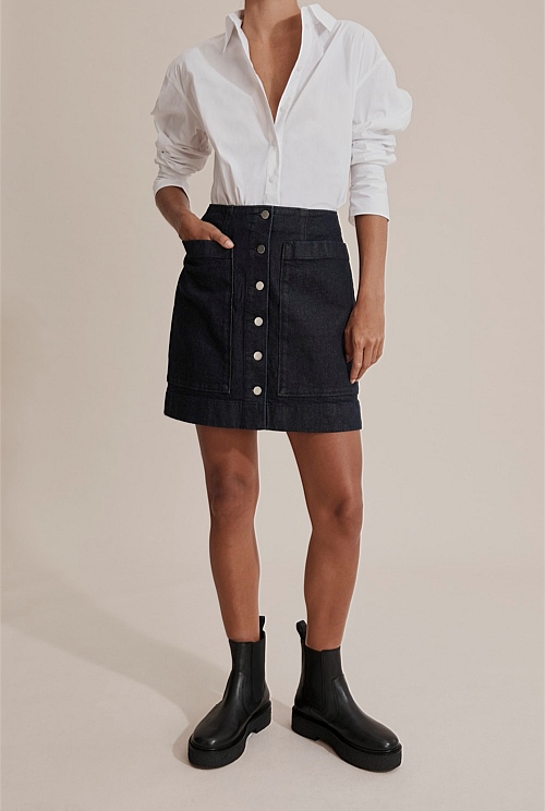 Raw Denim Raw Australian Cotton Denim Skirt - Australian Grown ...