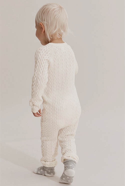 Marshmallow Cable Knit Jumpsuit - Jumpsuits & Bodysuits | Country Road