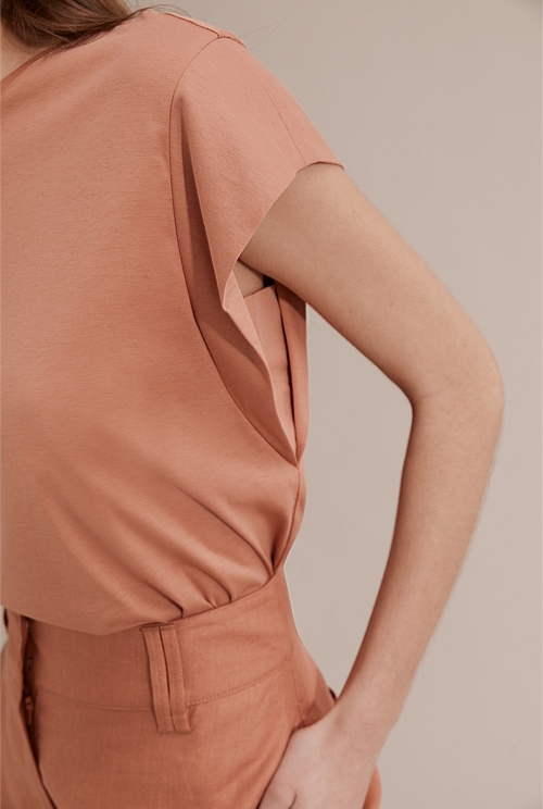 Beach Mercerised Extended T-Shirt - T-Shirts & Tops | Country Road