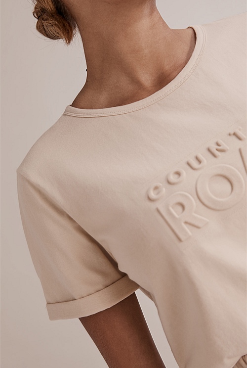 Calico Verified Australian Cotton Modern Embossed T-Shirt - T-Shirts ...