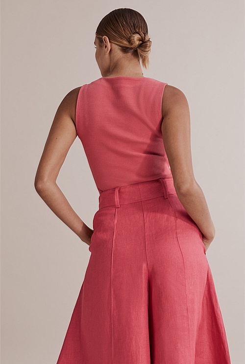 Primrose Deep V-Neck Rib Tank - T-Shirts & Tops | Country Road