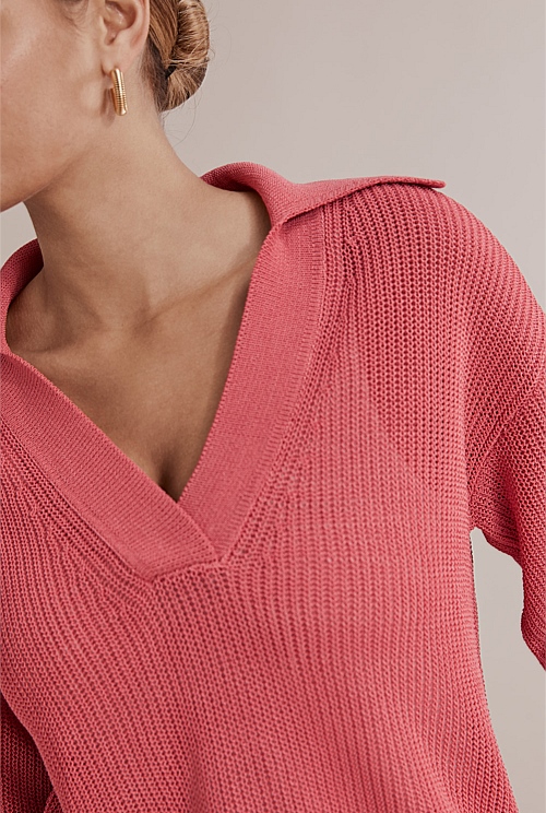 Primrose Mesh Knit Top - Knitwear | Country Road