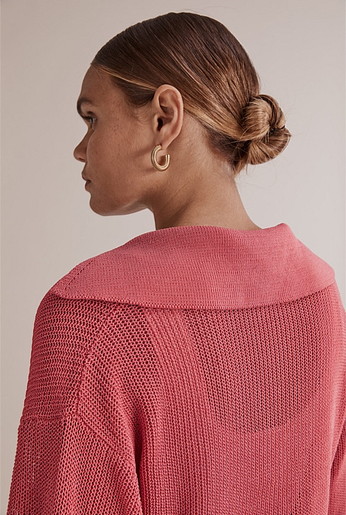 Primrose Mesh Knit Top - Knitwear | Country Road