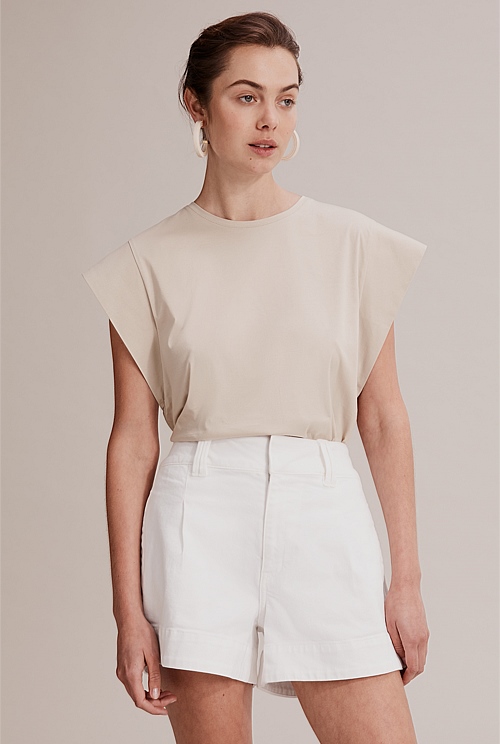 Ceramic Mercerised Extended T-Shirt - T-Shirts & Tops | Country Road