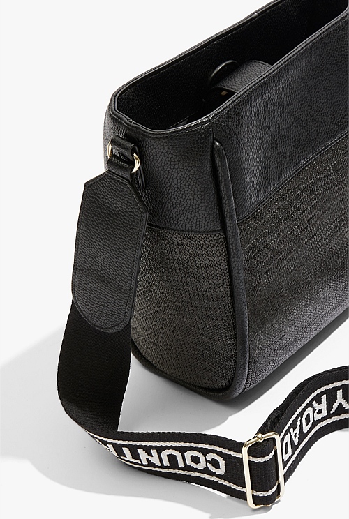 Black Woven Detail Sling Bag - Bags | Country Road