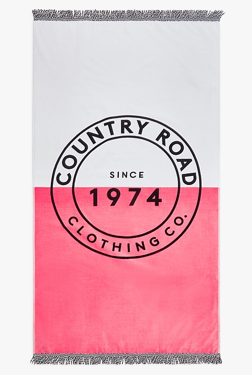 Flamingo Australian Cotton 1974 Logo Beach Towel - Beach Towels ...