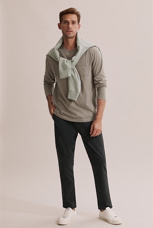 Washed Clay Slub T-Shirt - Natural Fibres | Country Road