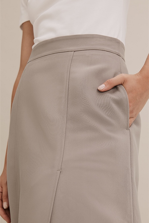 Mouse Structured Midi Skirt - Skirts | Country Road