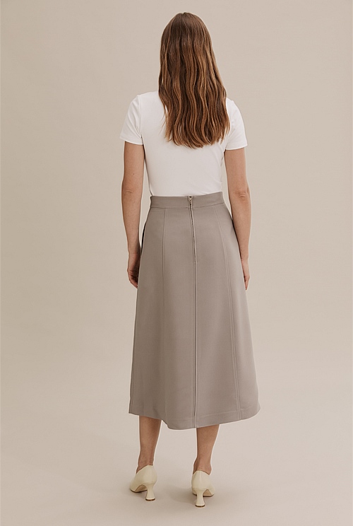 Mouse Structured Midi Skirt - Skirts | Country Road