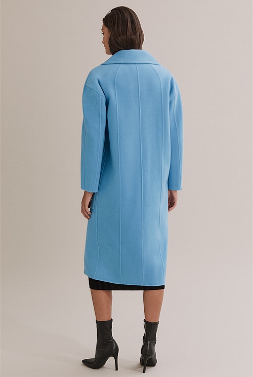 Palace Blue Cocoon Coat - Jackets & Coats | Country Road