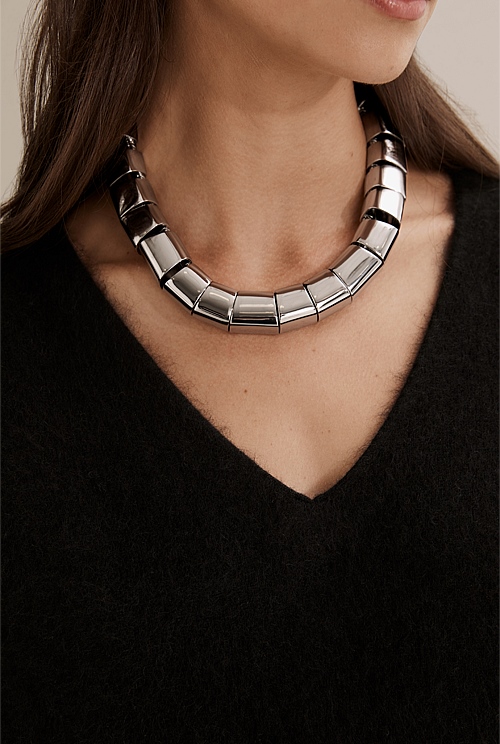 Silver Gia 40cm Necklace - Necklaces | Country Road