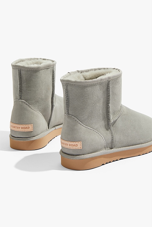 Pale Grey CR Low Australian Sheepskin Boot - Boots | Country Road