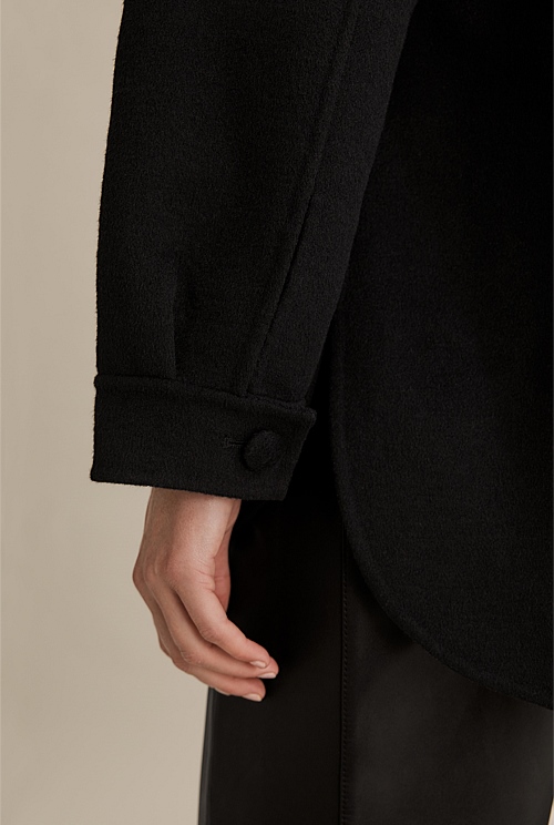 Black Wool Shacket - Jackets & Coats | Country Road