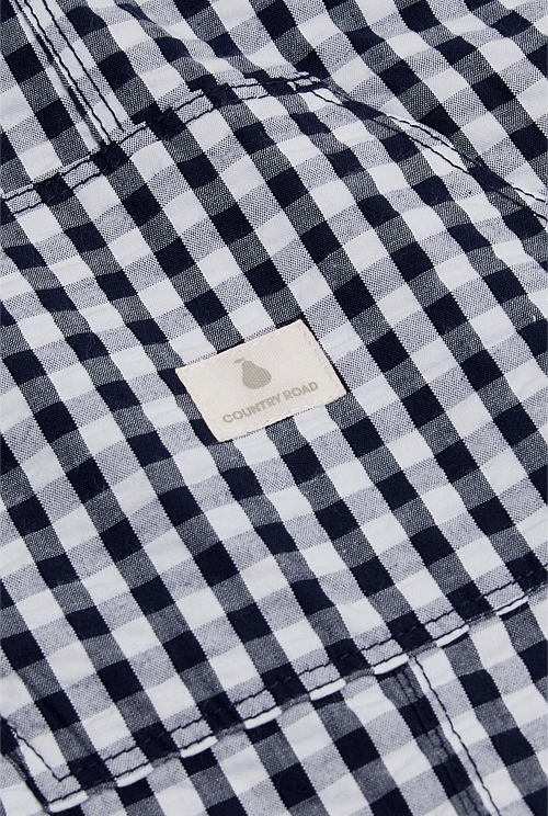 Navy Gingham Overall - Shorts | Country Road