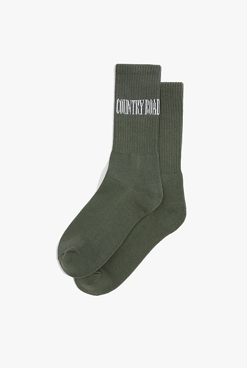 Fern Green Heritage Sock - Socks | Country Road