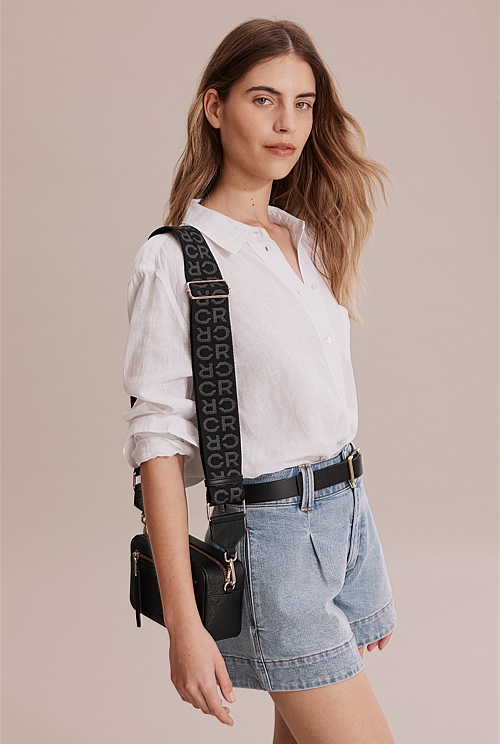 Black Wide Monogram Strap - Bags | Country Road