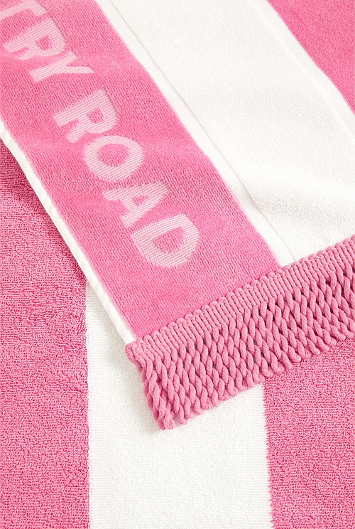 Candy Pink Beau Australian Cotton Beach Towel - Beach Towels | Country Road