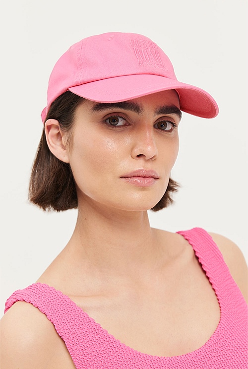 Candy Pink Country Road Logo Cap - Hats, Scarves & Gloves | Country Road