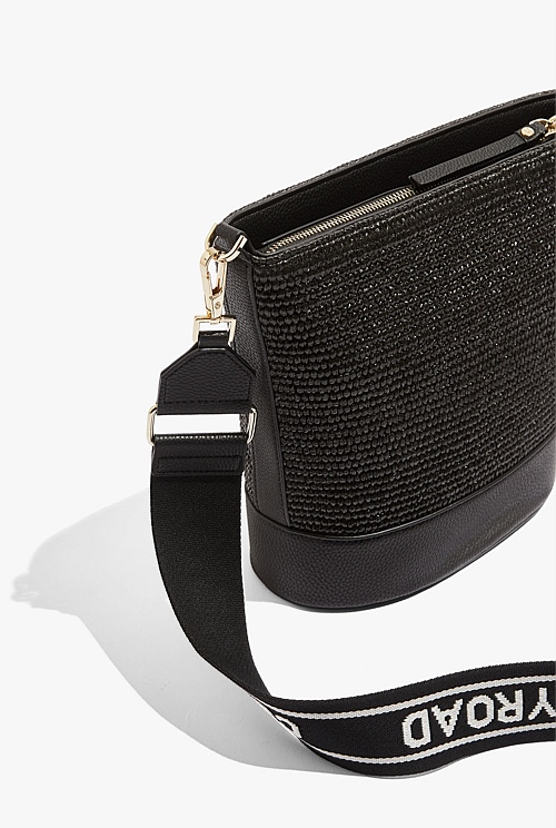 Black Woven Sling Bag - Bags | Country Road