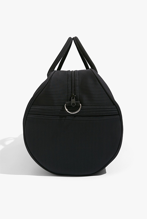 Black Neoprene Rib Logo Tote - Bags | Country Road