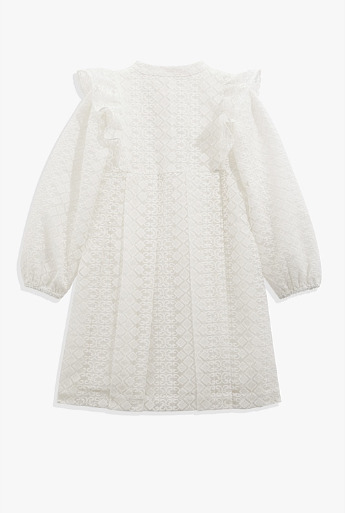 White Lace Frill Dress - Dresses | Country Road