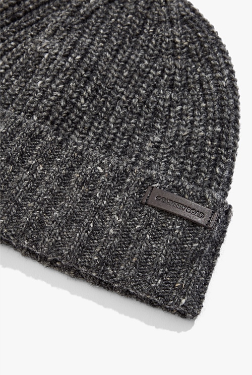 Charcoal Merino Nep Beanie - Hats & Scarves | Country Road