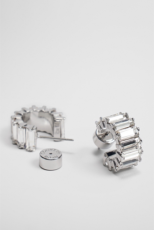 Silver Kit Mini Hoop Earring - Earrings | Country Road