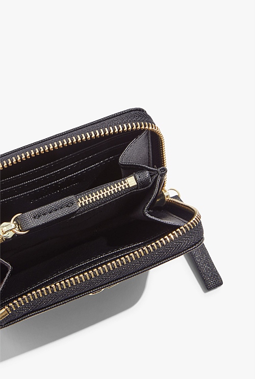 Black Small CR Zip Wallet - Wallets & Pouches | Country Road