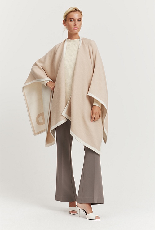 Camel Branded Logo Poncho - Hats, Scarves & Gloves | Country Road