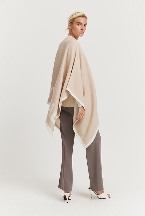 Camel Branded Logo Poncho - Hats, Scarves & Gloves | Country Road
