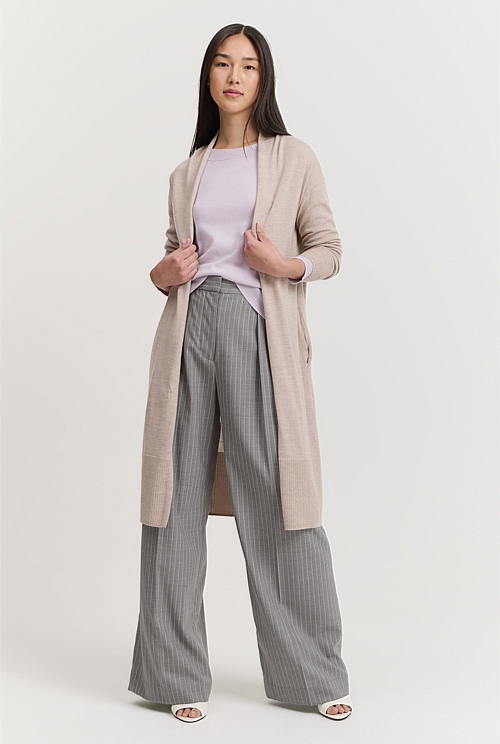 Fawn Marle Verified Australian Merino Wool Cardigan - Natural Fibres ...