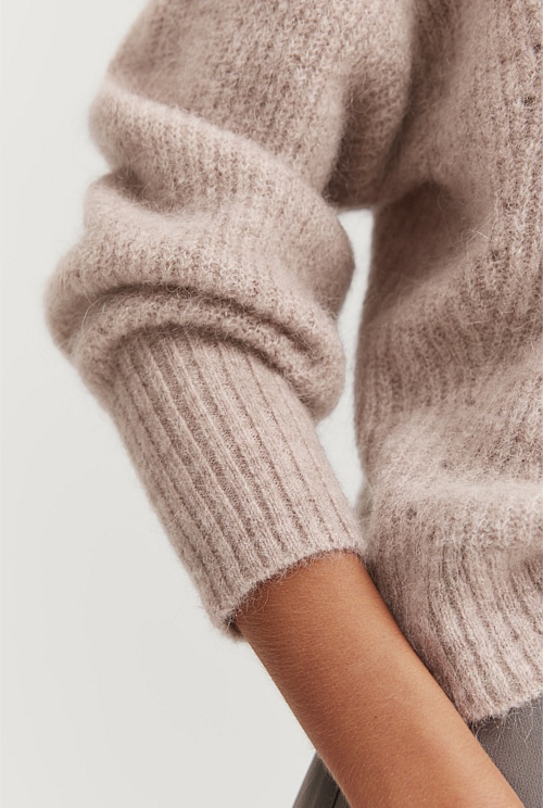 Fawn Marle Brushed Crop Cardigan - Knitwear | Country Road