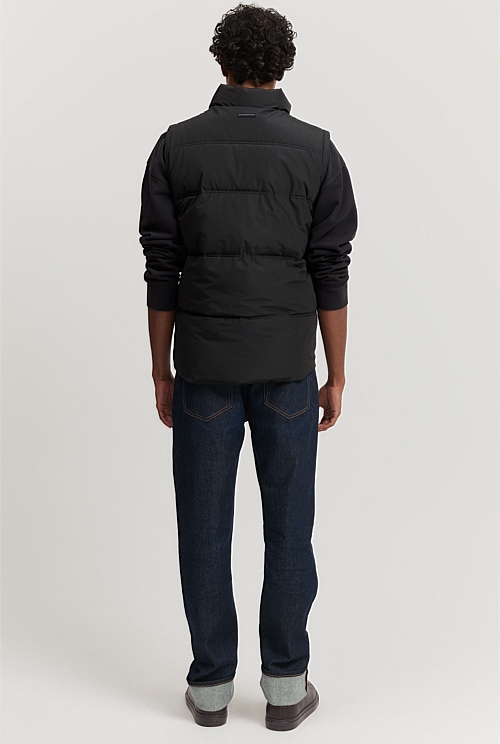 Black Recycled Polyester Puffer Vest - Jackets & Coats | Country Road