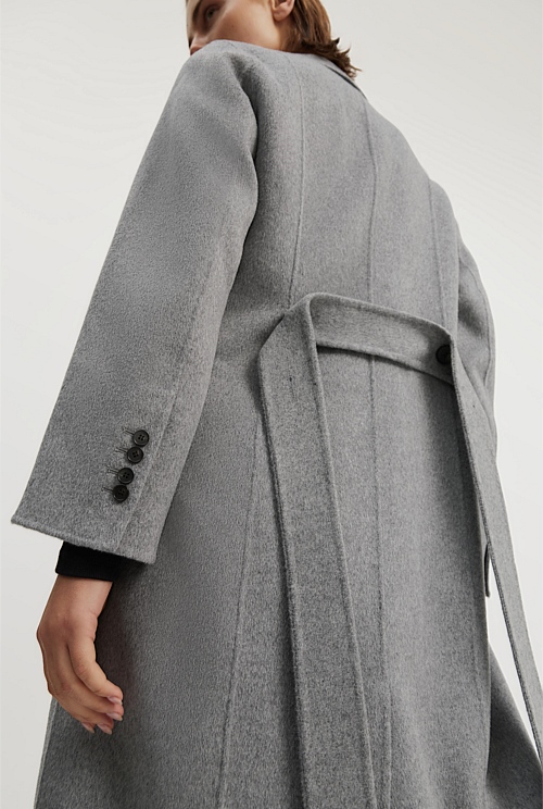 Grey Marle Single-breasted Soft Coat - Jackets & Coats | Country Road