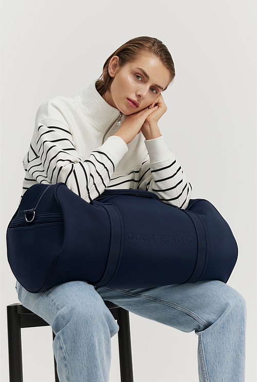 Navy Neoprene Logo Tote - Bags | Country Road