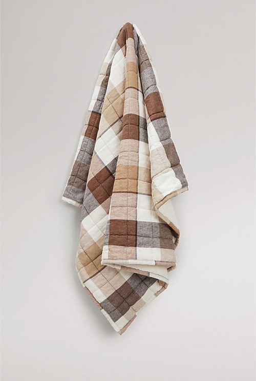 Multicolour Sarra Check Throw - Natural Fibres | Country Road