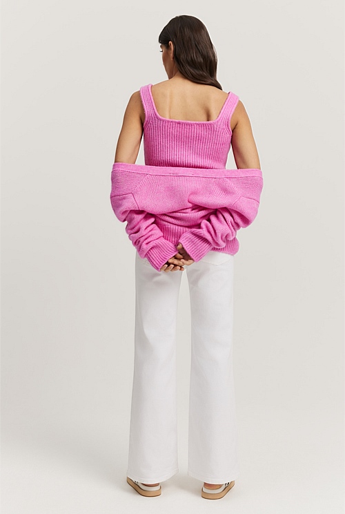 Floss Pink Knit Tank - Knitwear | Country Road
