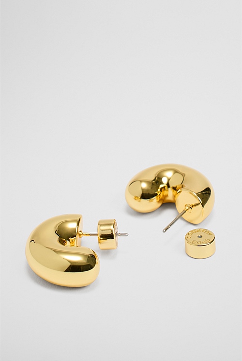 Gold Large Round Hoop Earring - Work | Country Road