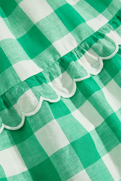Green Gingham Midi Dress - Dresses | Country Road