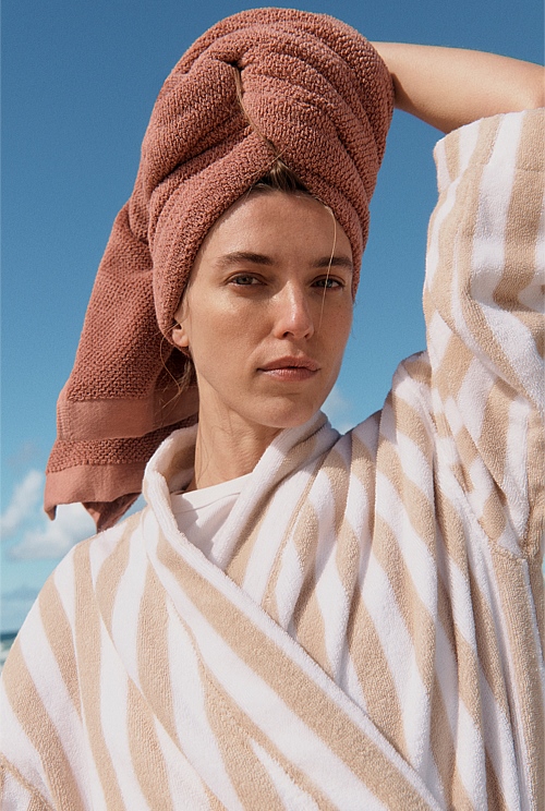 Natural Australian Cotton Pool Robe - Bathroom Accessories | Country Road